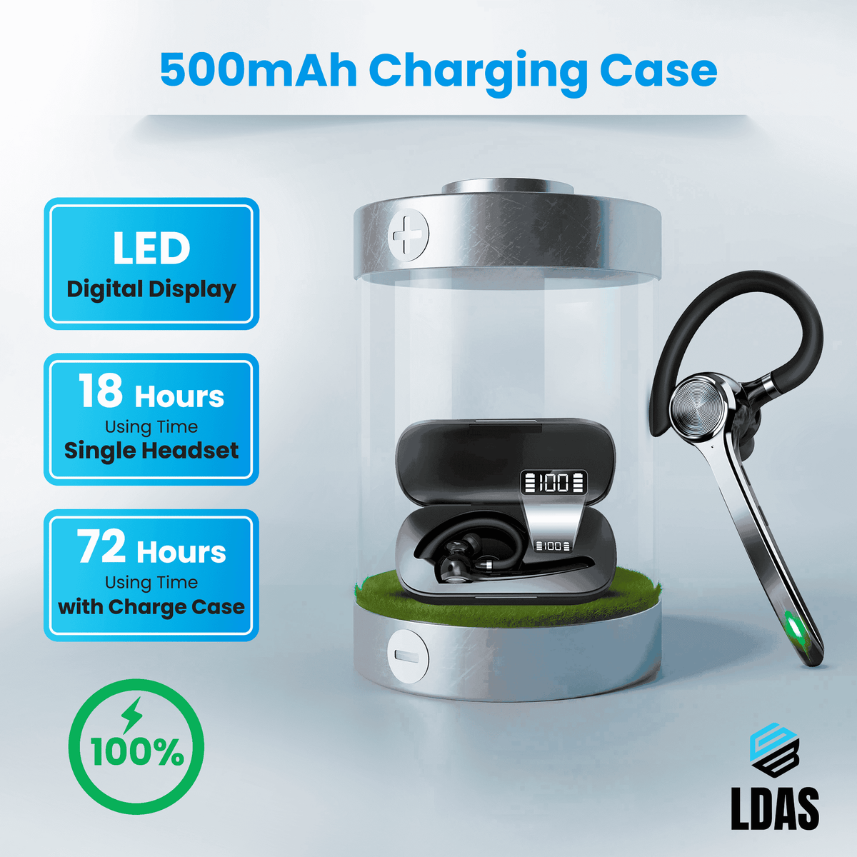 LDAS G7 - Phone Bluetooth Headset with Long-Lasting Battery | LDAS ...